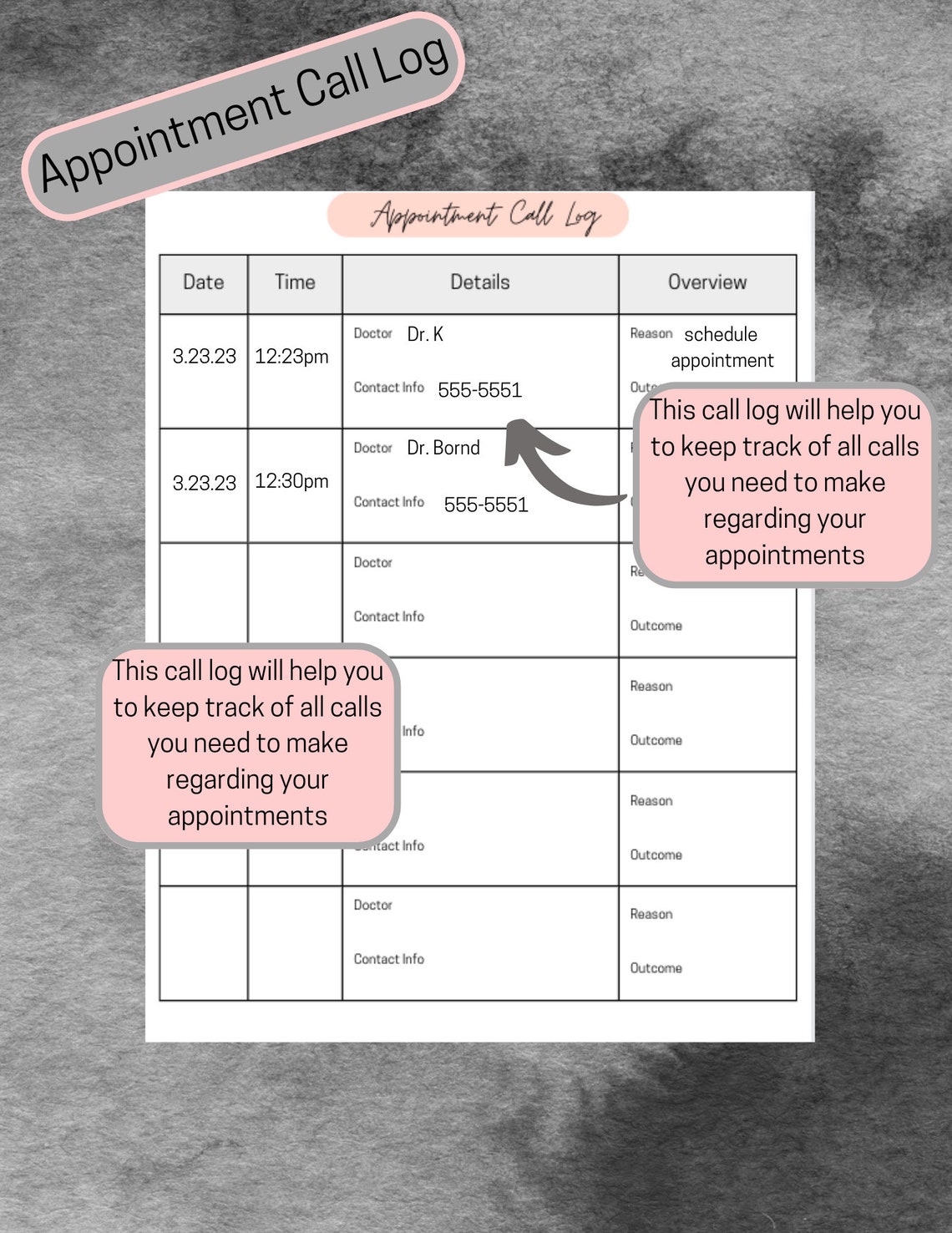 Medical Appointment Journal: Blush Pink Digital Appointment Journal ...