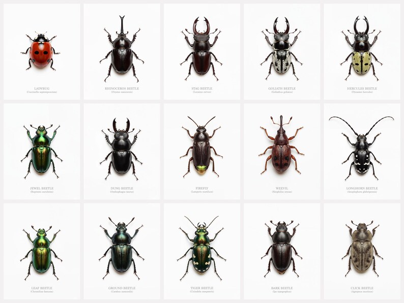 100 Insect Identification Charts | Printable Biology & Entomology Study ...