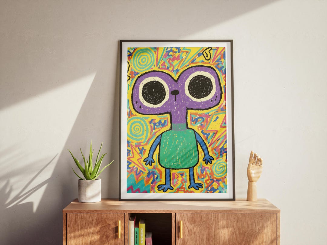 Cartoon Alien Art Prints, Set of 5 Sizes (digital Download) - Etsy