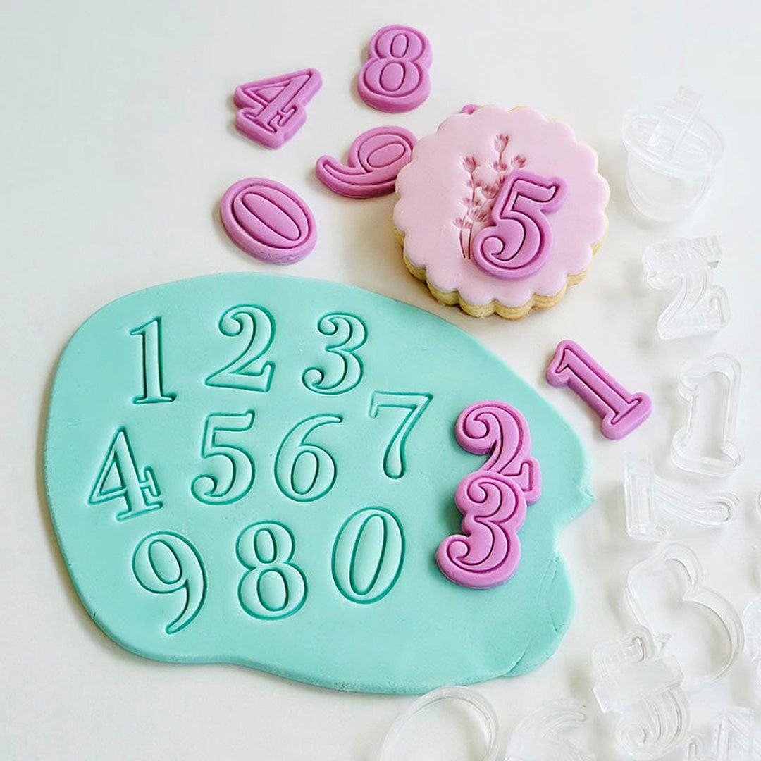 Outline Number Embosser and Cutter Set - Etsy