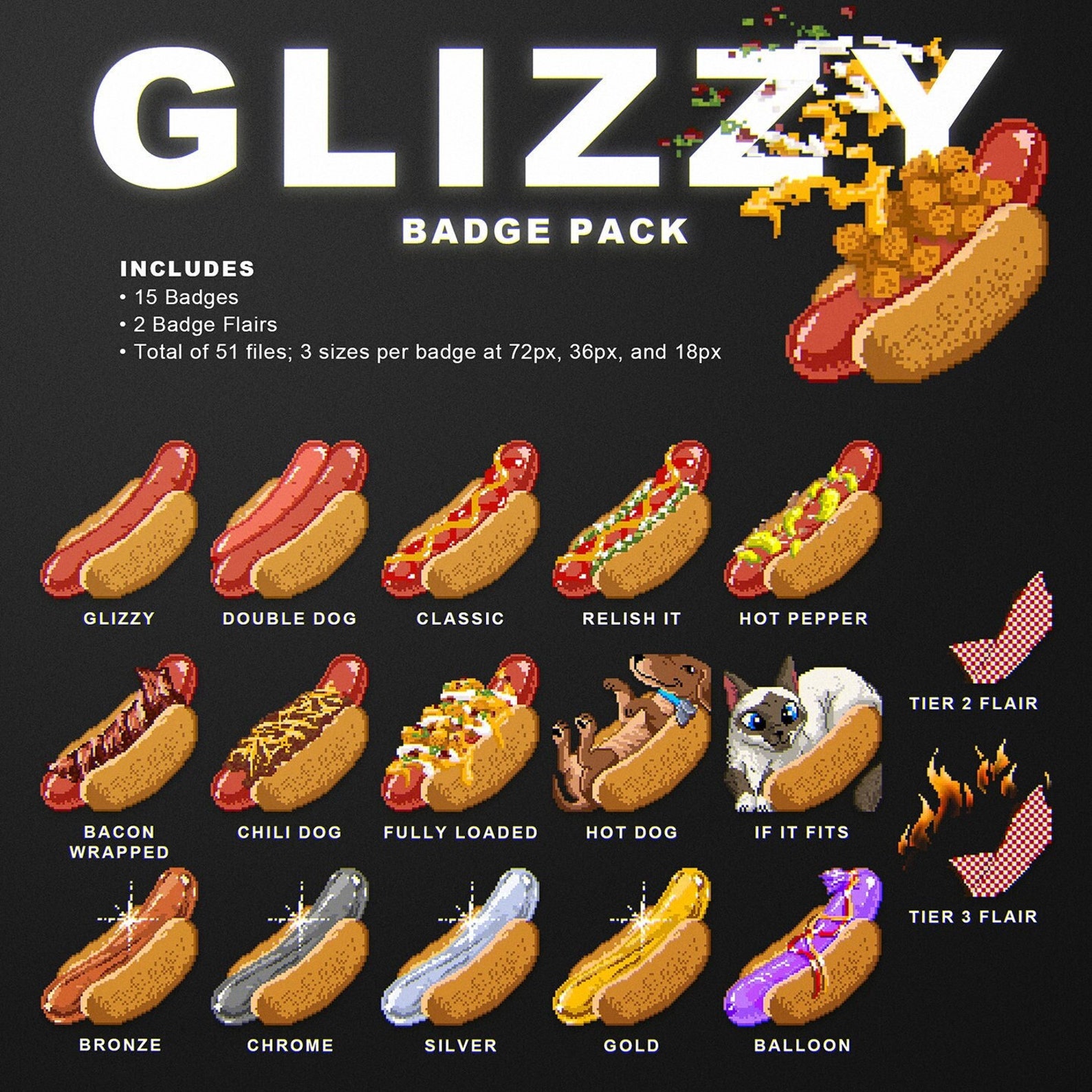 Glizzy Badge Pack - Etsy