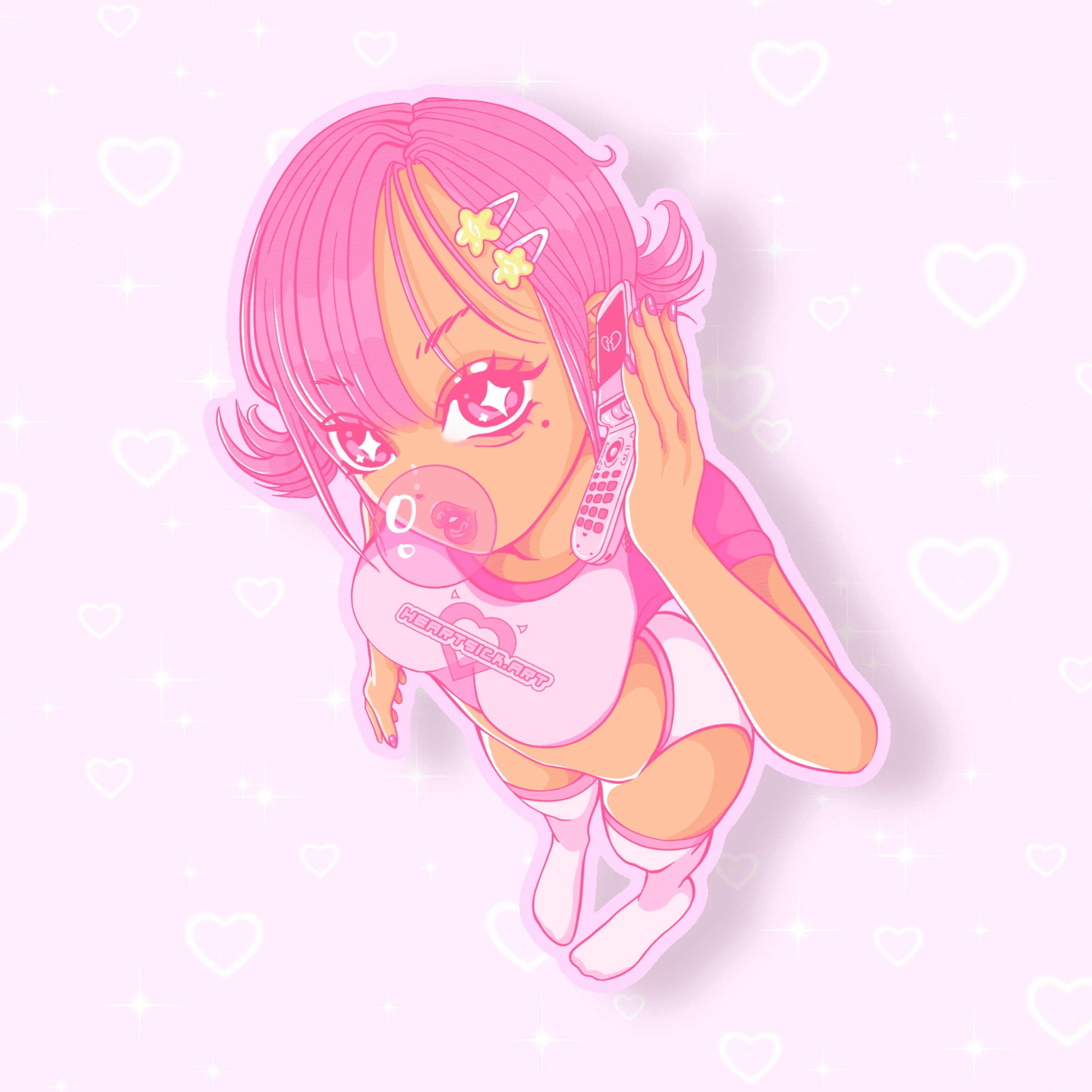 Y2k Flip Phone Holographic Vinyl Sticker Decal for Laptops - Etsy