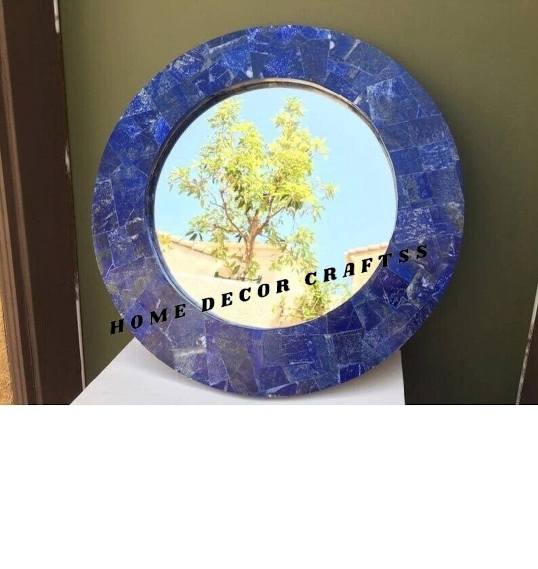 Lapis Lazuli Mirror: Handcrafted Inlay Design for Personalized Home ...