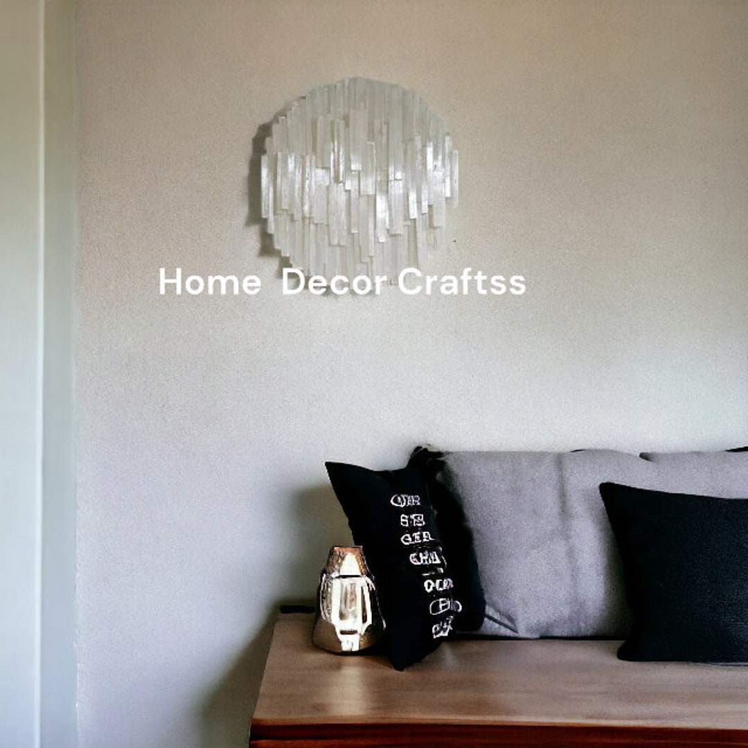 Selenite Moon: Handcrafted Inlay Design for Personalized Home Décor and ...