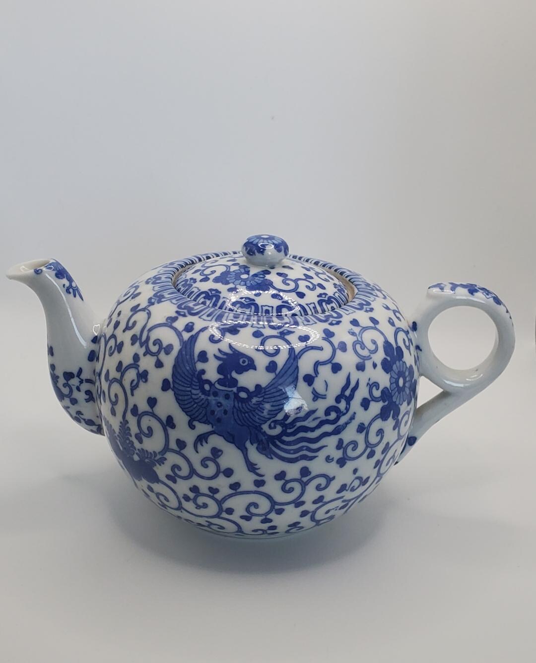 Vintage Japanese Blue and White Phoenix Ware Porcelain Teapot - Etsy