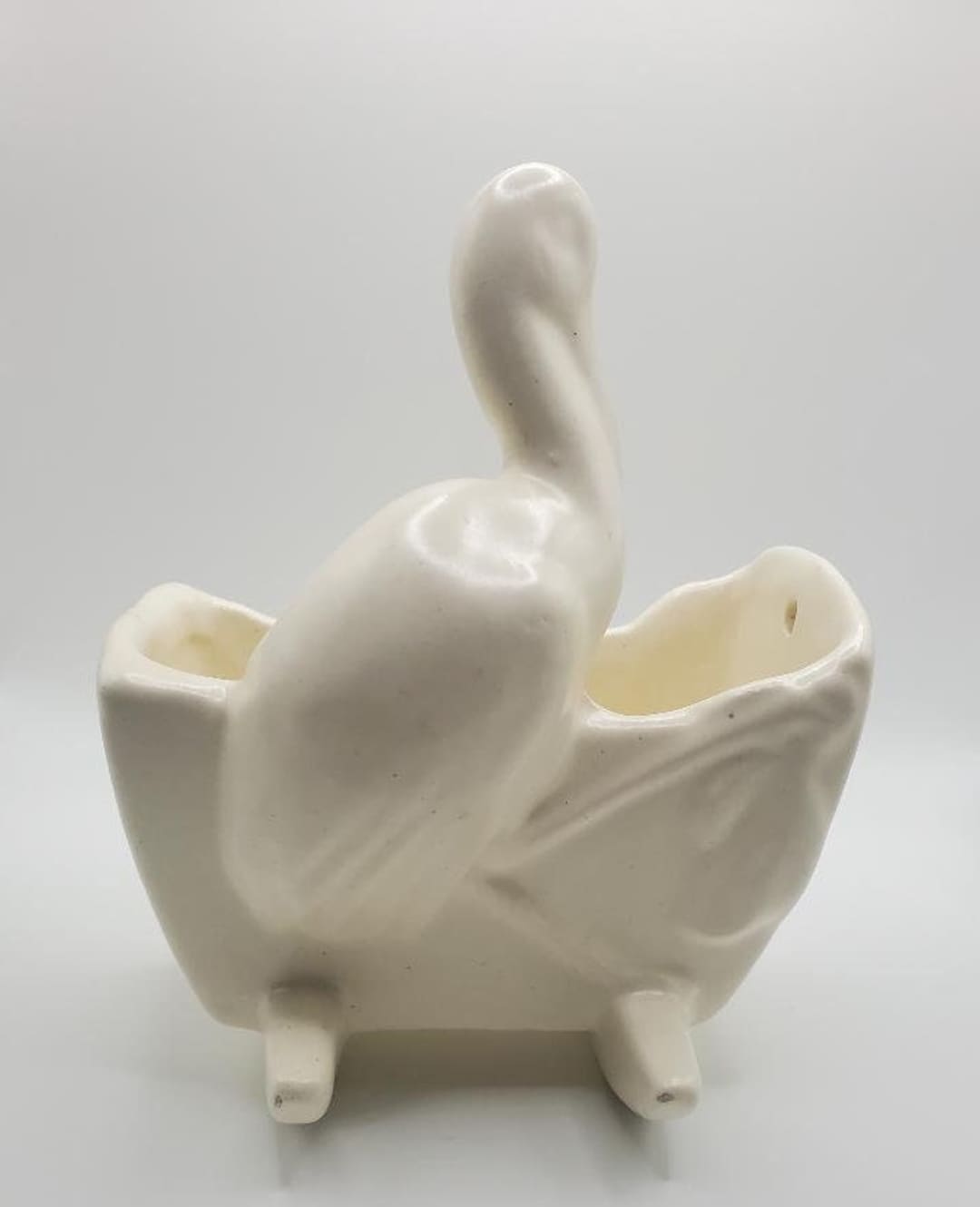 Vintage 1950s White Stork and Cradle Planter - Etsy