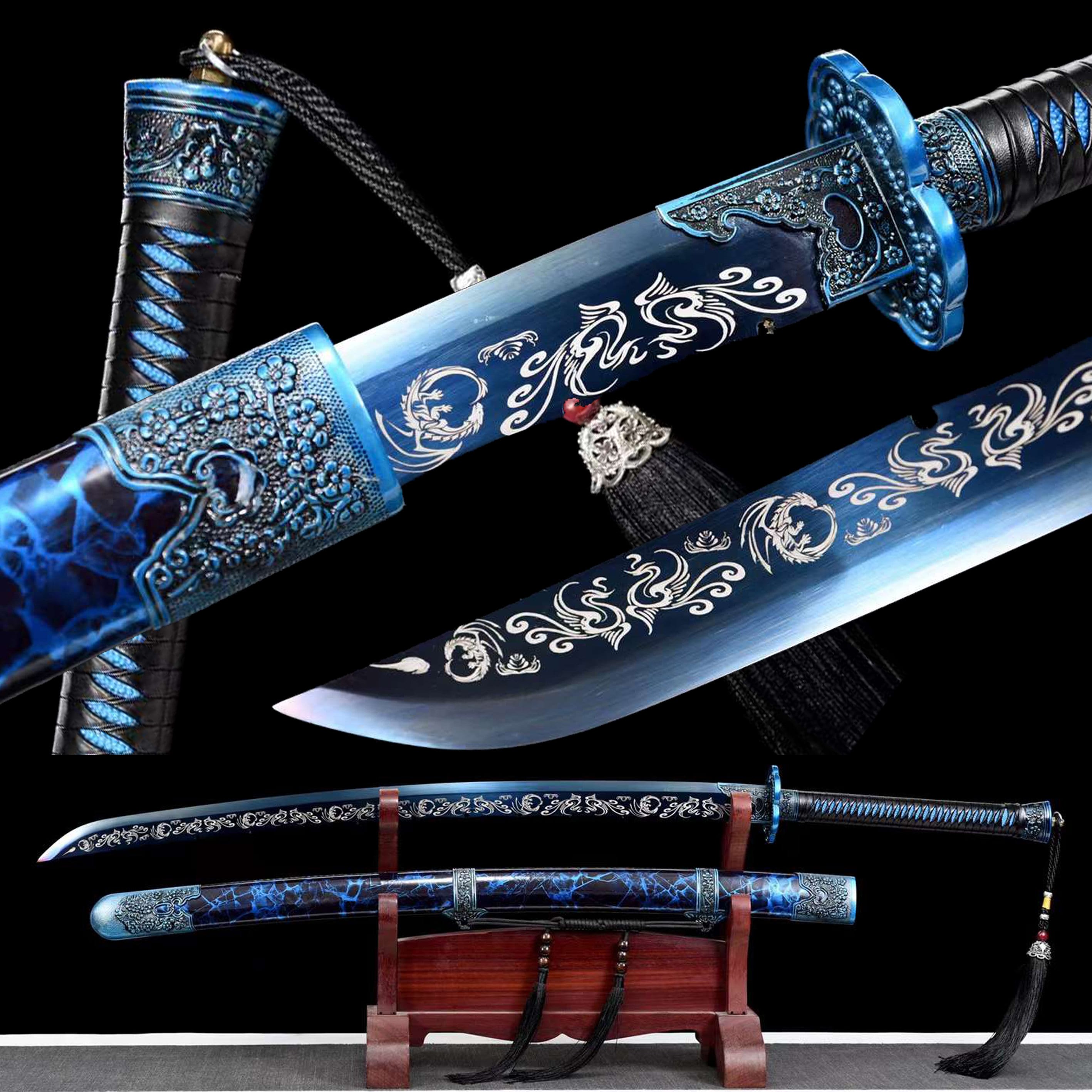 Blue Anime Katana Sword