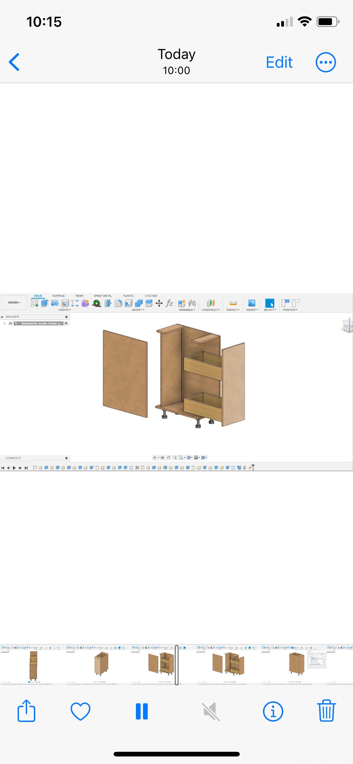 Pullout, Double Drawer Base Cabinet. Fusion 360 File. - Etsy