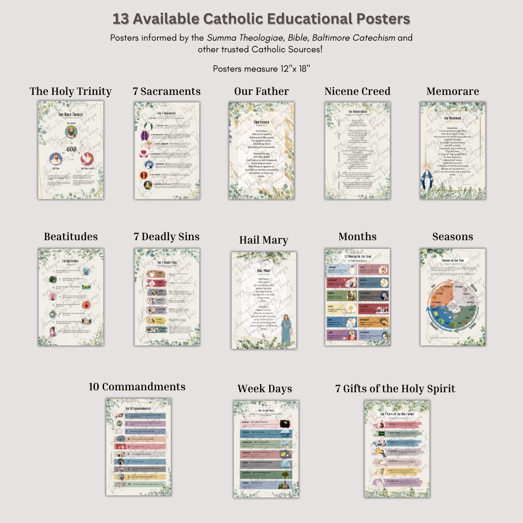 Catholic Seasons Learning Poster Wheel Liturgical Calendar Fun Poster ...