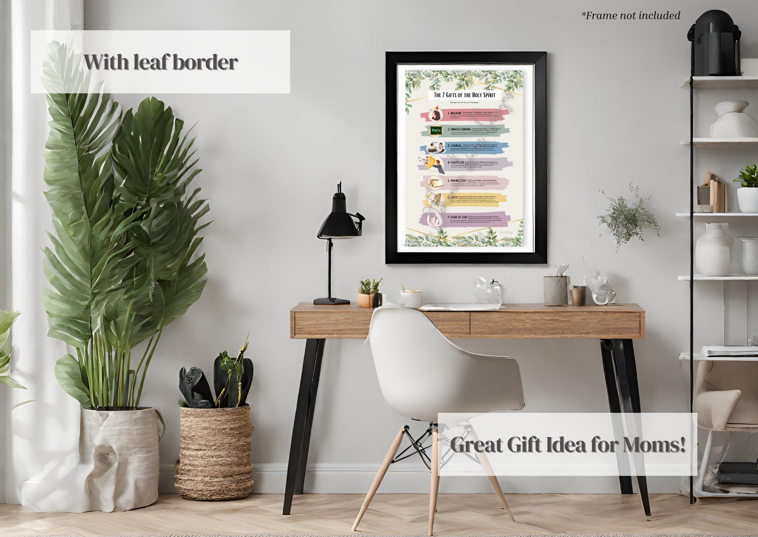 Seven Gifts of Holy Spirit Poster Catholic Poster Holy Spirit ...