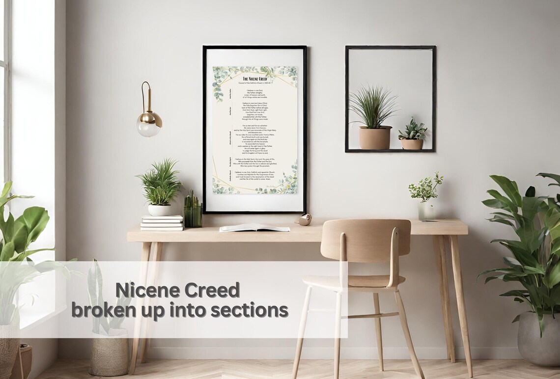 The Catholic Nicene Creed Prayer Poster Card Catholic Art Wall Decor ...