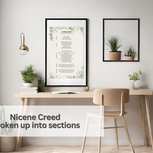 The Catholic Nicene Creed Prayer Poster Card Catholic Art Wall Decor ...