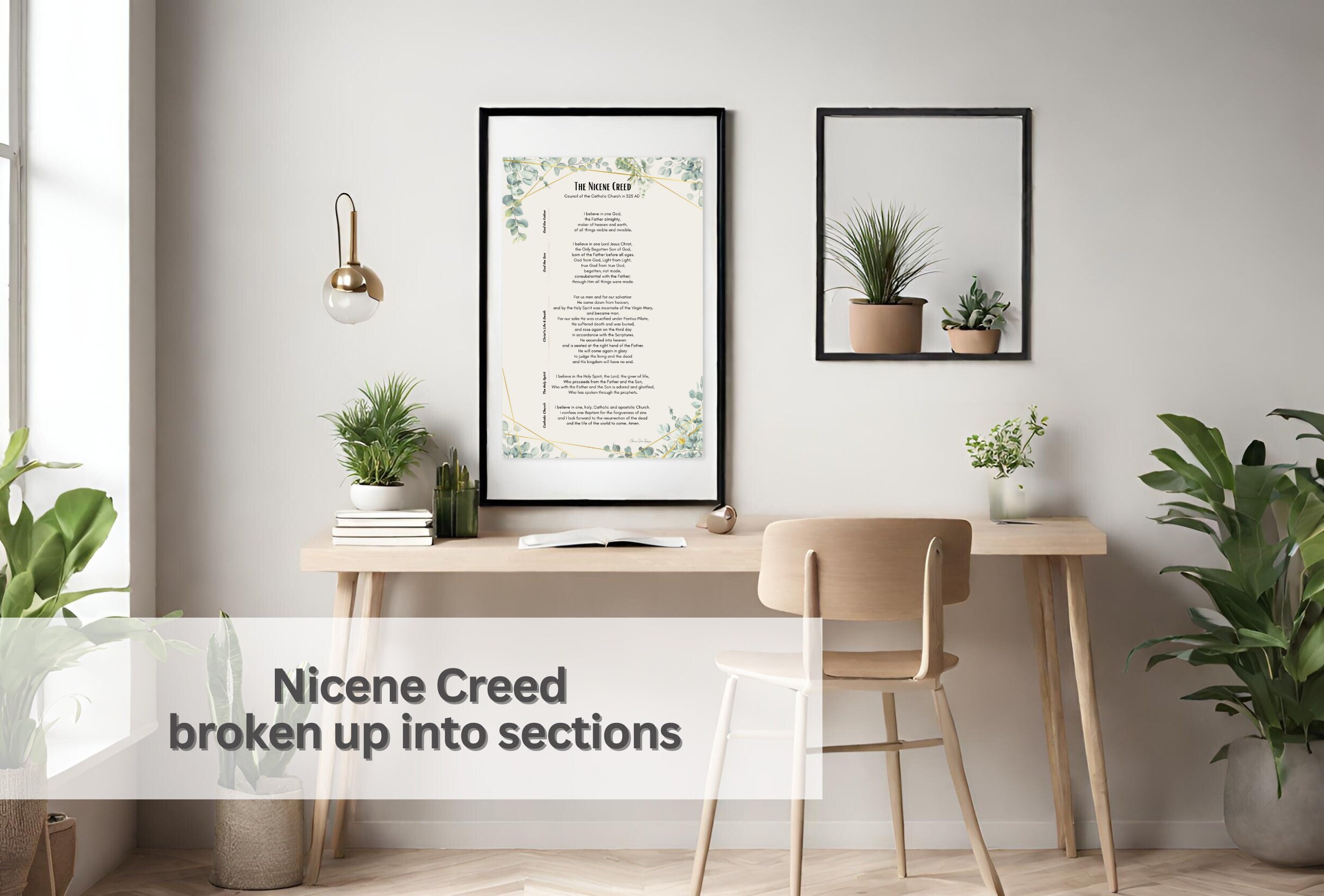 The Catholic Nicene Creed Prayer Poster Card Catholic Art Wall Decor ...