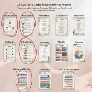 Catholic Poster Art Trinity Christian Poster Art Catholic Sacraments ...