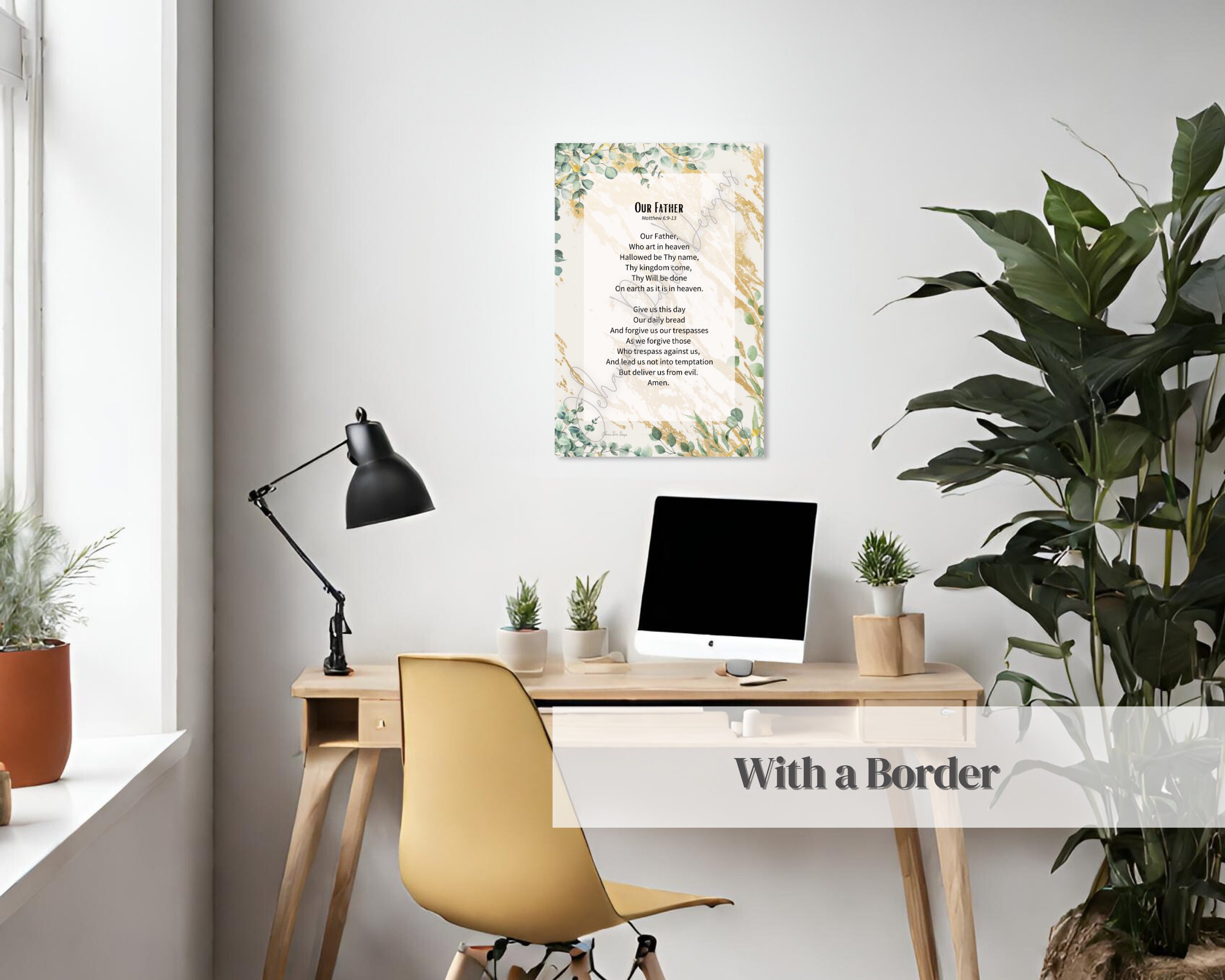 The Our Father Catholic Prayer Christian Poster Card Catholic Art Wall ...