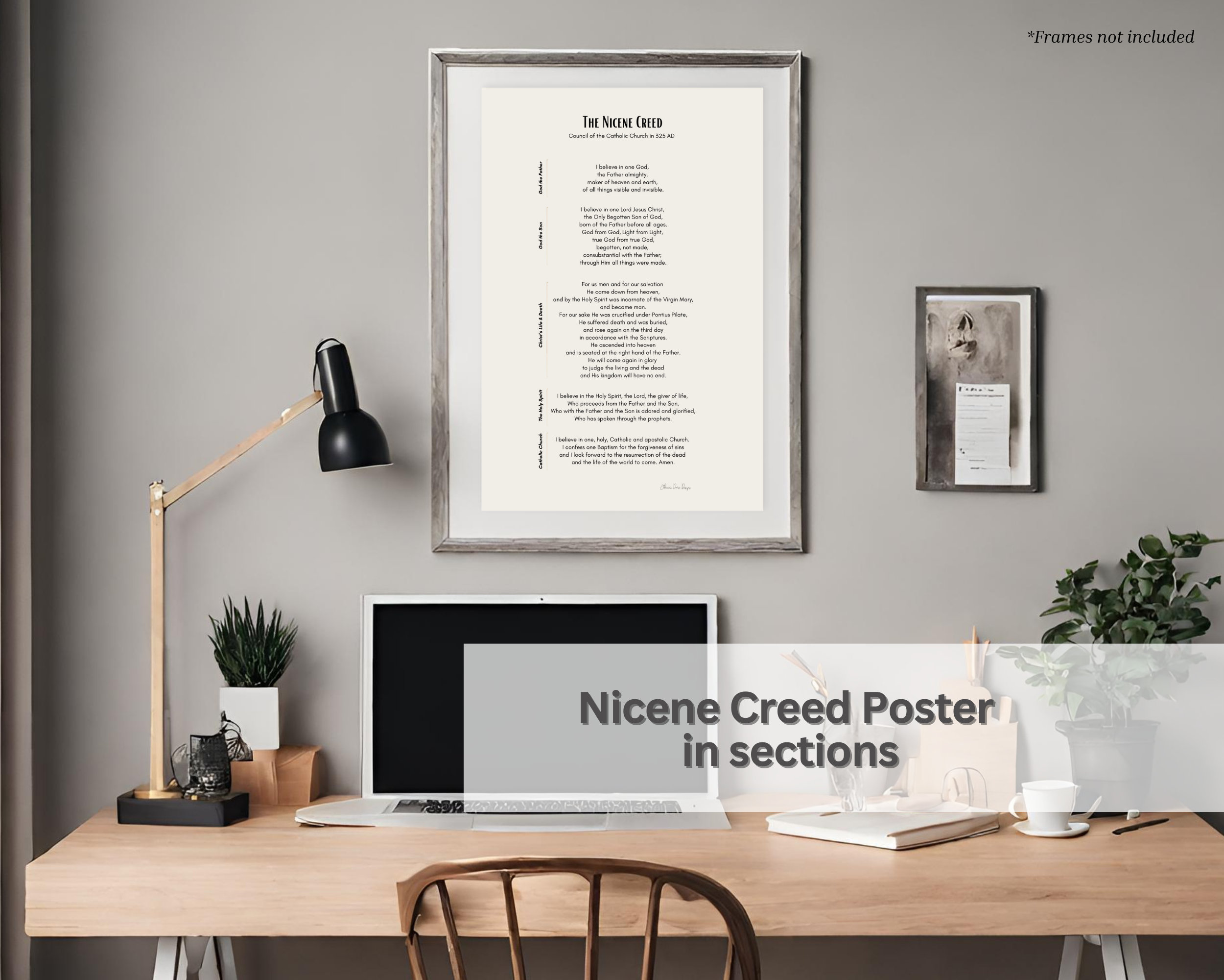 The Catholic Nicene Creed Prayer Poster Card Catholic Art Wall Decor ...