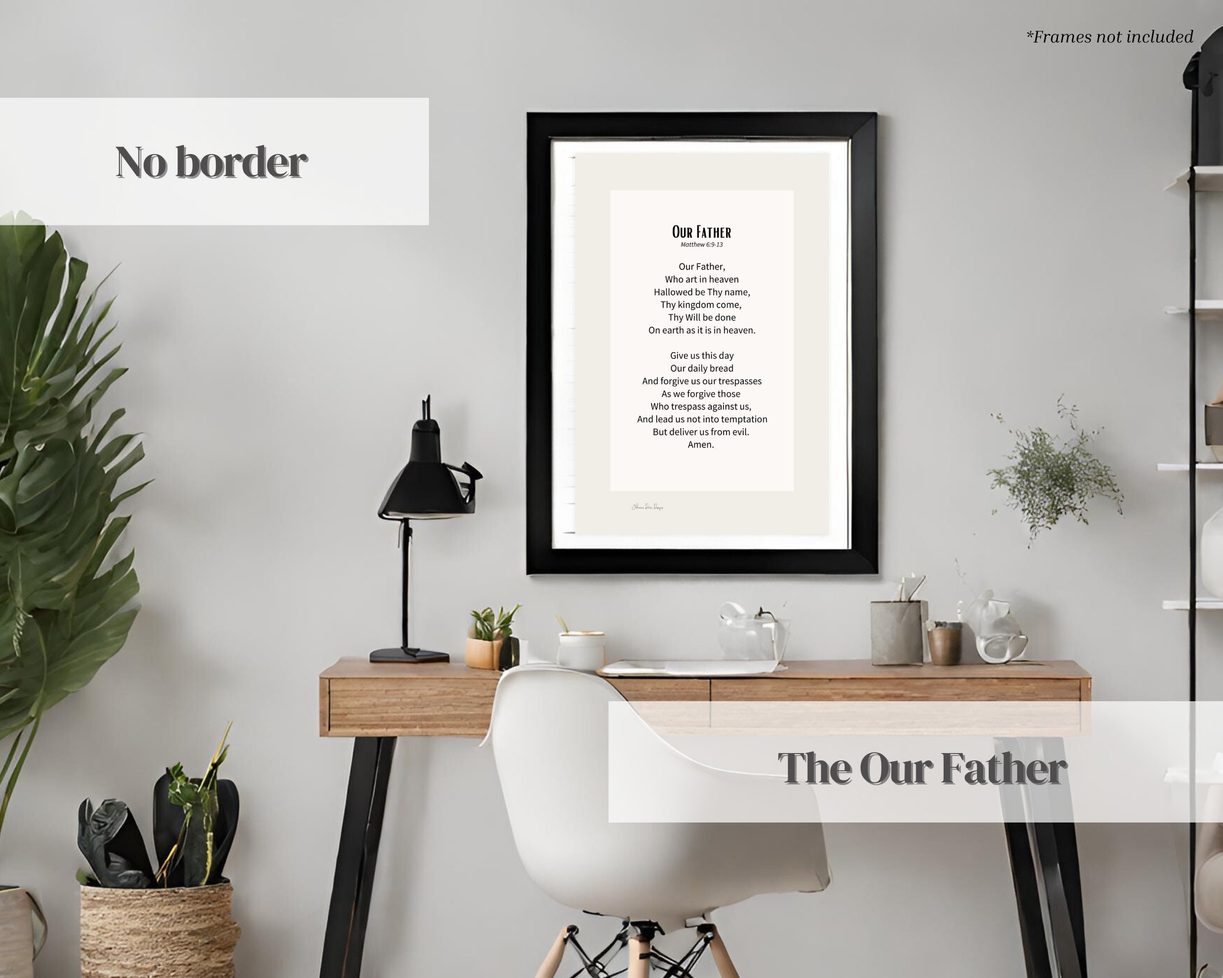 The Our Father Catholic Prayer Christian Poster Card Catholic Art Wall ...