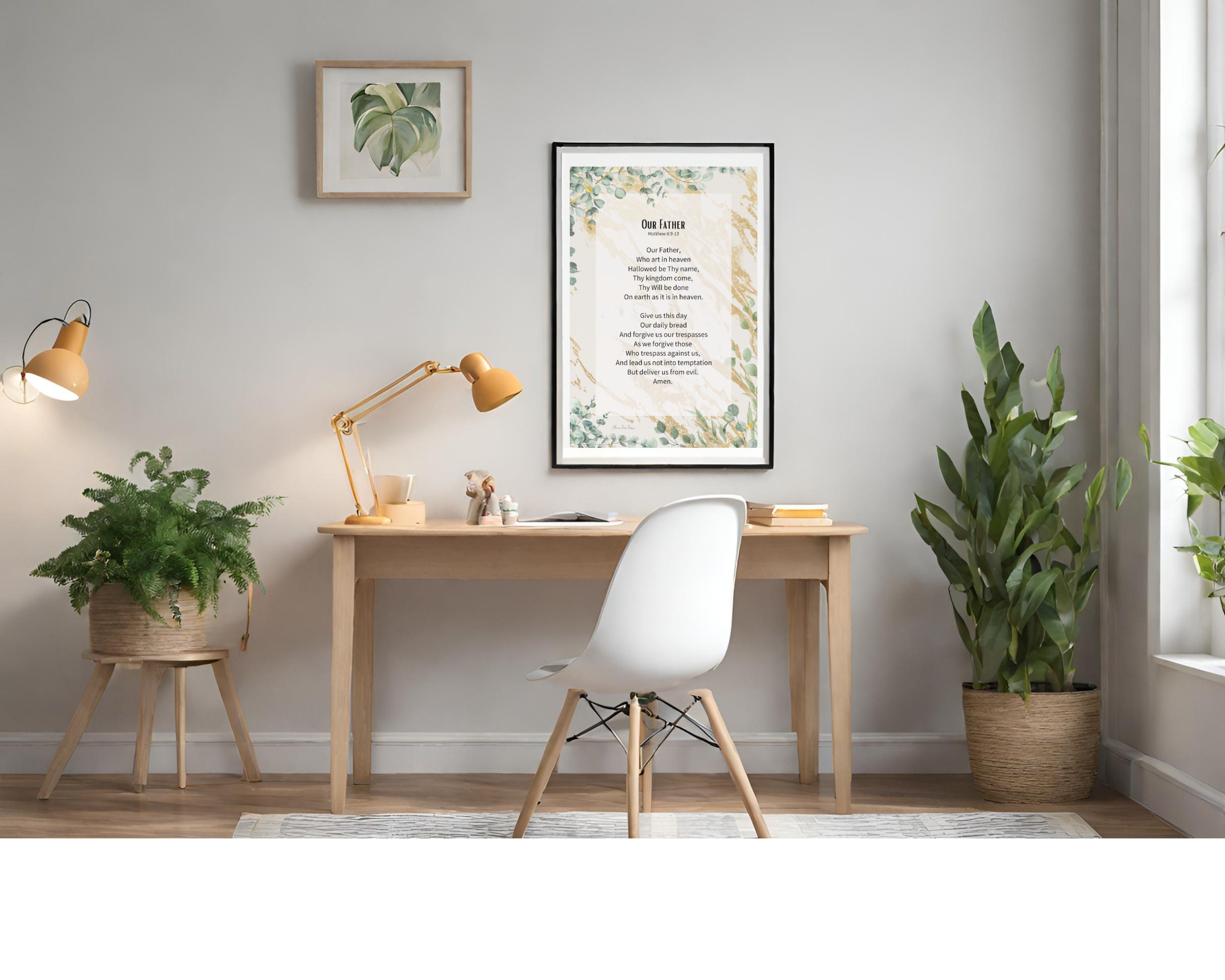 The Our Father Catholic Prayer Christian Poster Card Catholic Art Wall ...