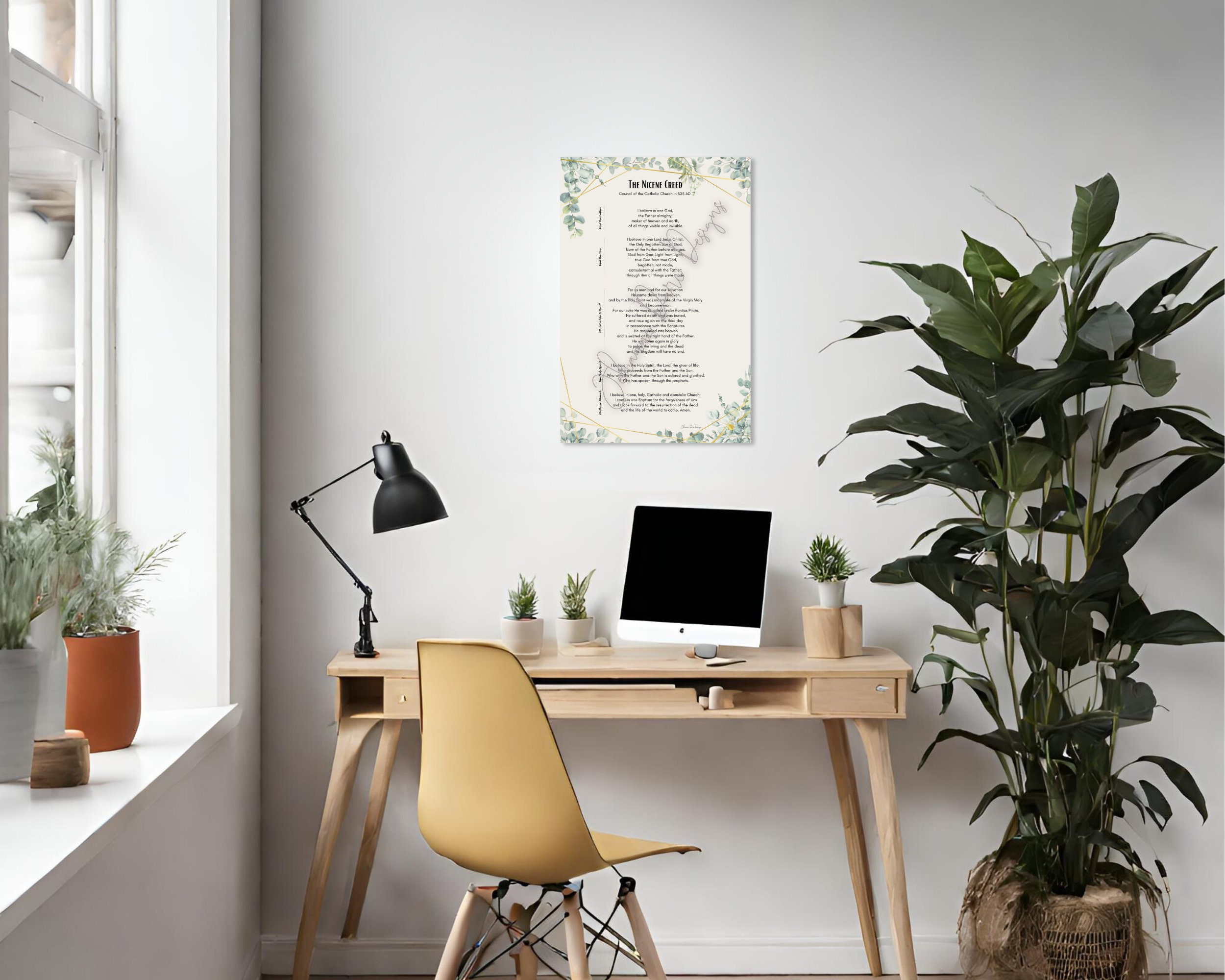 The Catholic Nicene Creed Prayer Poster Card Catholic Art Wall Decor ...