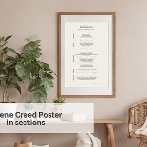 The Catholic Nicene Creed Prayer Poster Card Catholic Art Wall Decor ...