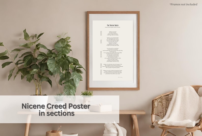 The Catholic Nicene Creed Prayer Poster Card Catholic Art Wall Decor ...