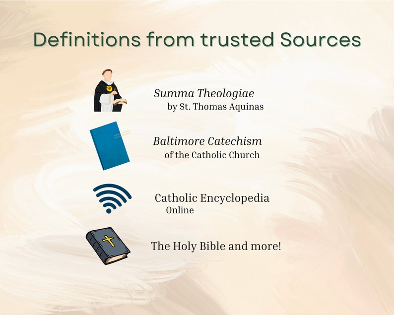 The Seven Deadly Sins Poster Catholic Educational Poster Kid Activity ...