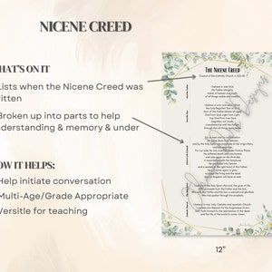 The Catholic Nicene Creed Prayer Poster Card Catholic Art Wall Decor ...