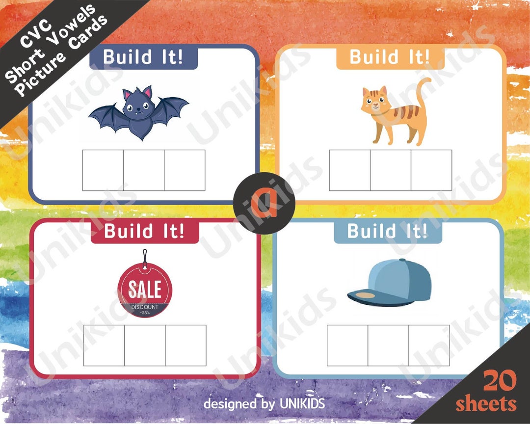 Word Builders: CVC Short 'a' Vowel Edition - Etsy