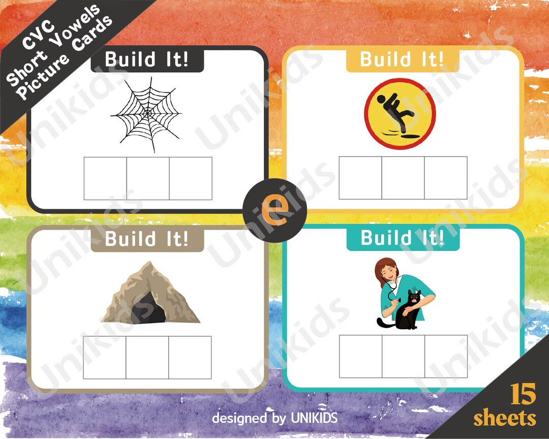 Word Builders: CVC Short 'e' Vowel Edition - Etsy