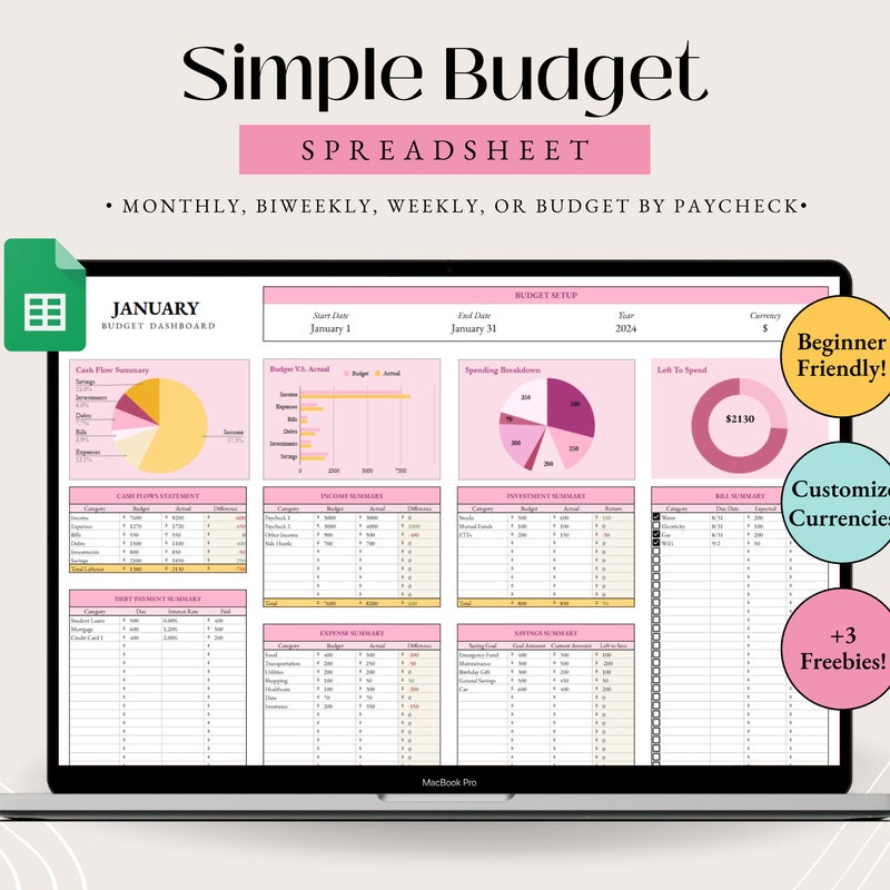 Beginner Budget Printable - Etsy