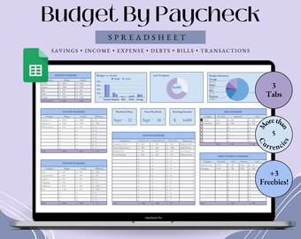 Digital Budget Planner: Google Sheets Expense Tracker - Etsy