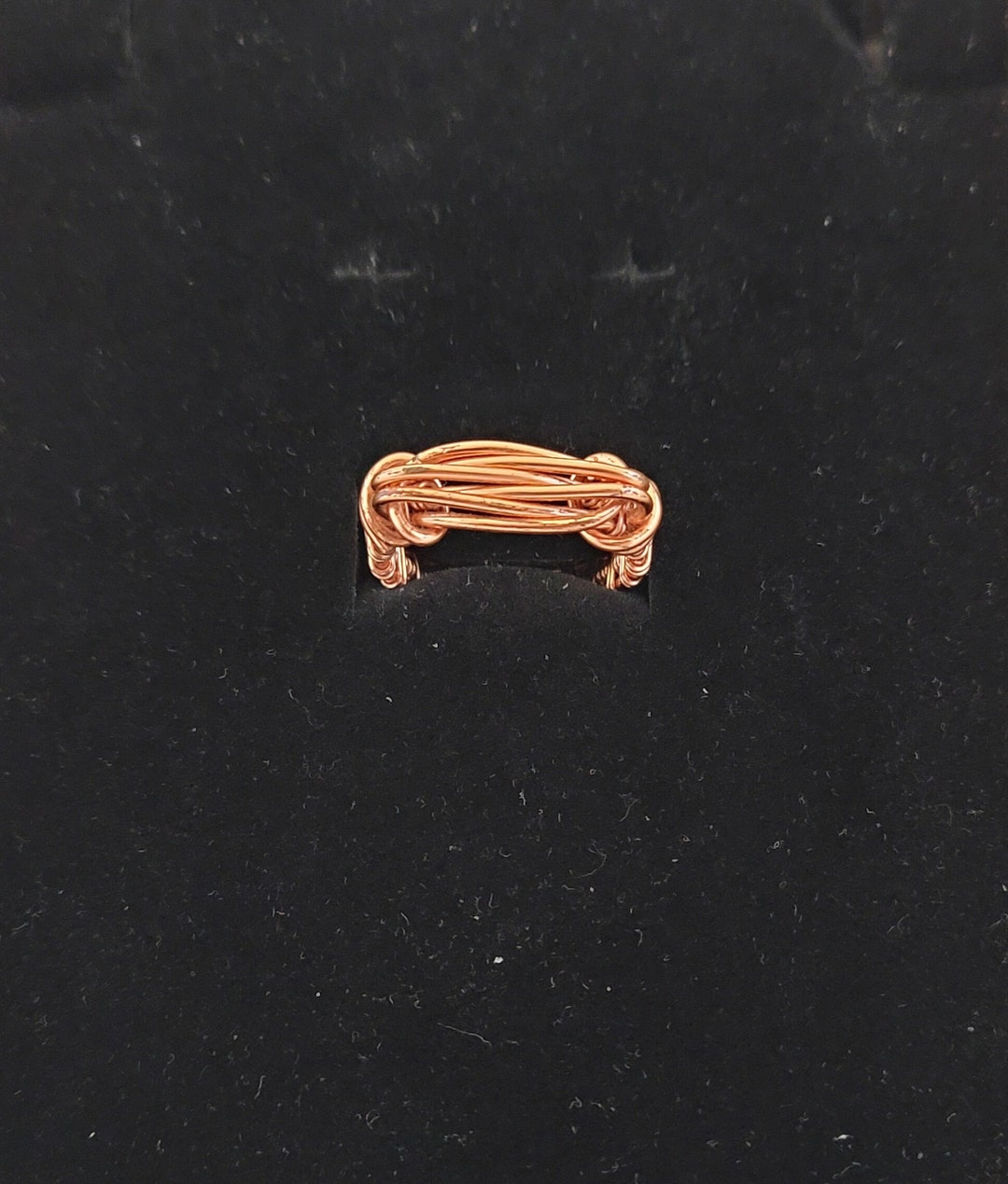 Unisex Large Copper Ring, Coated Wire, Sturdy, Intricate Size 10 1/2 - Etsy