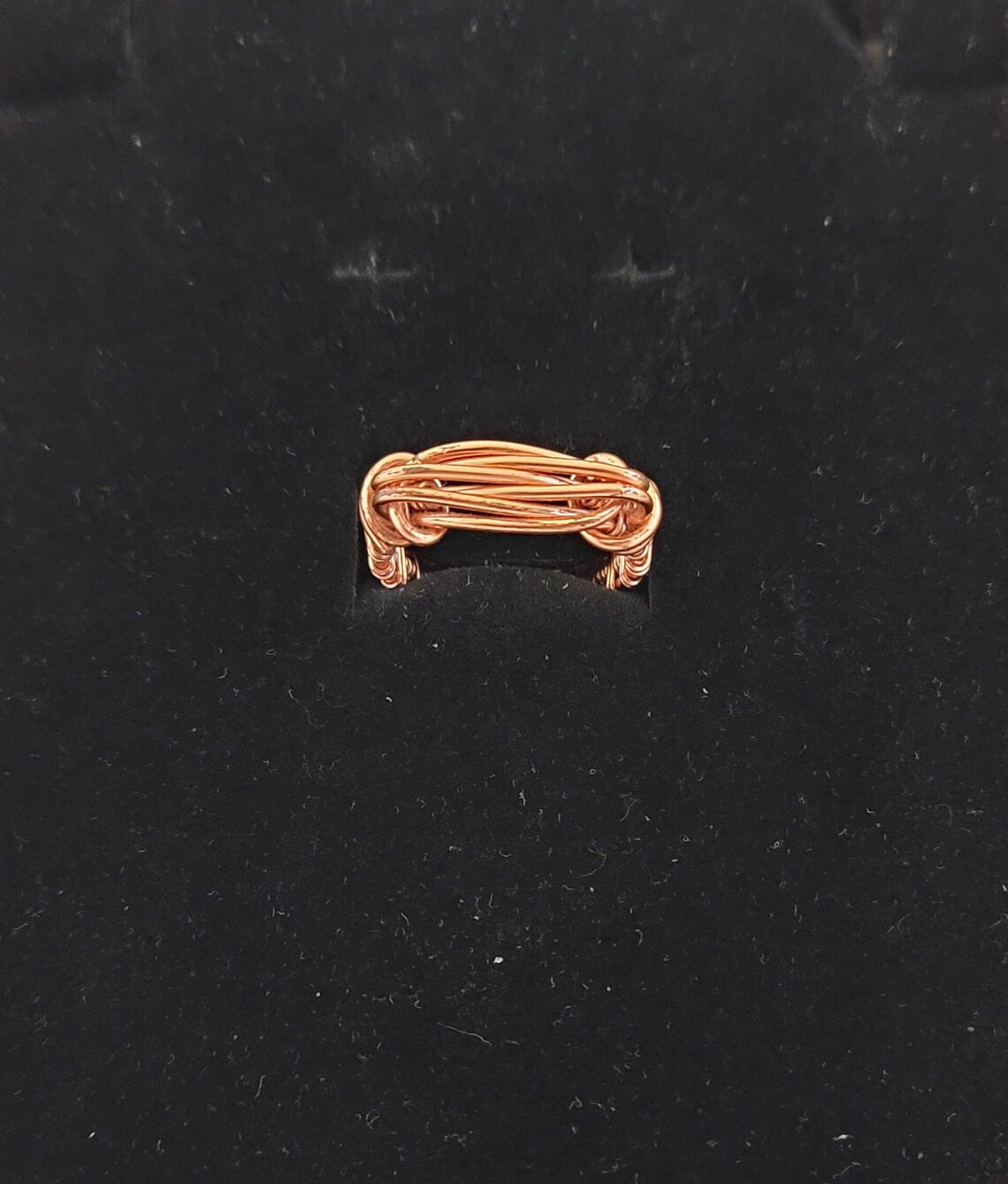 Unisex Large Copper Ring, Coated Wire, Sturdy, Intricate Size 10 1/2 - Etsy