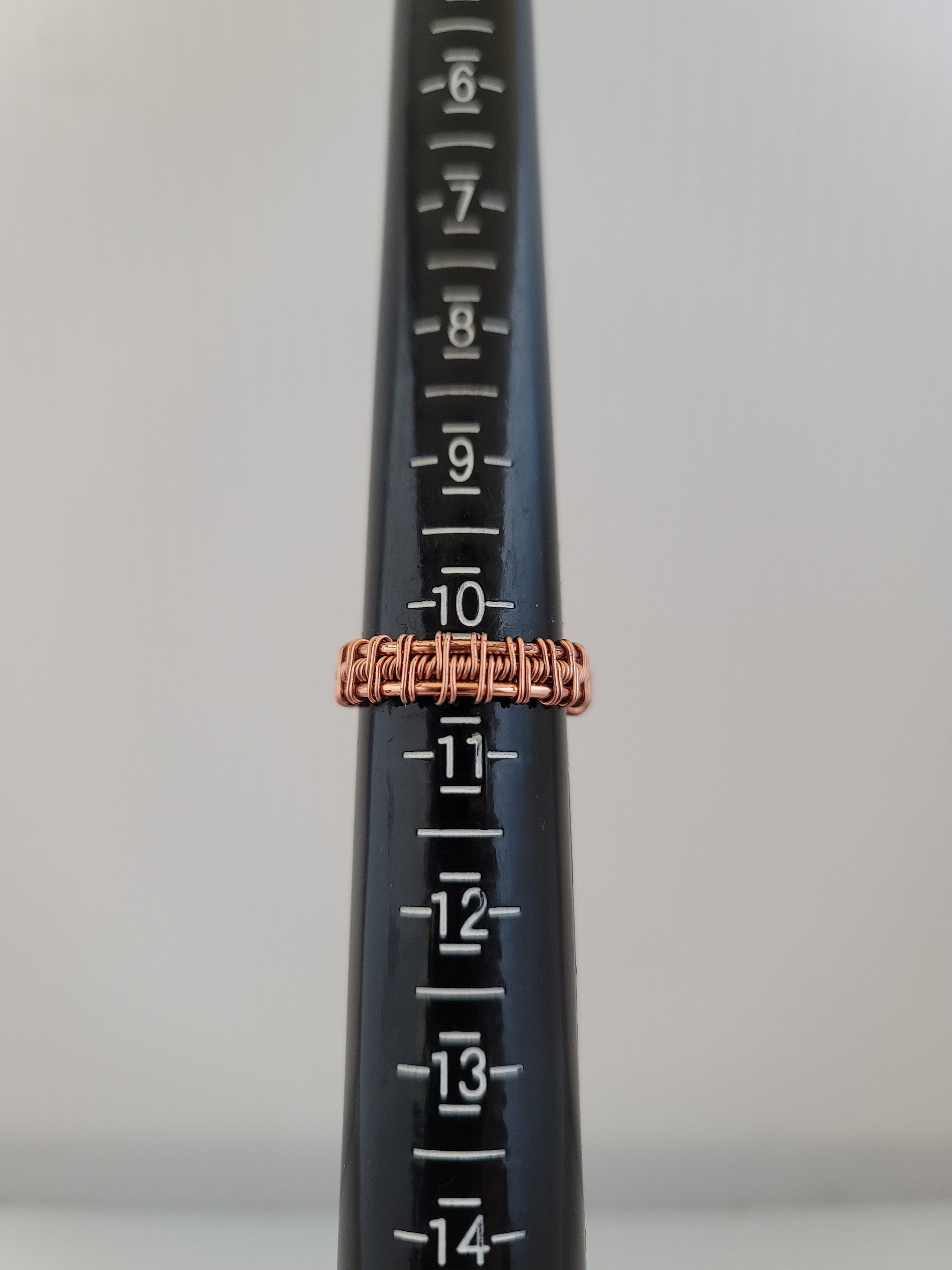 Unisex Large Copper Ring, Coated Wire, Sturdy, Intricate Size 10 1/2 - Etsy