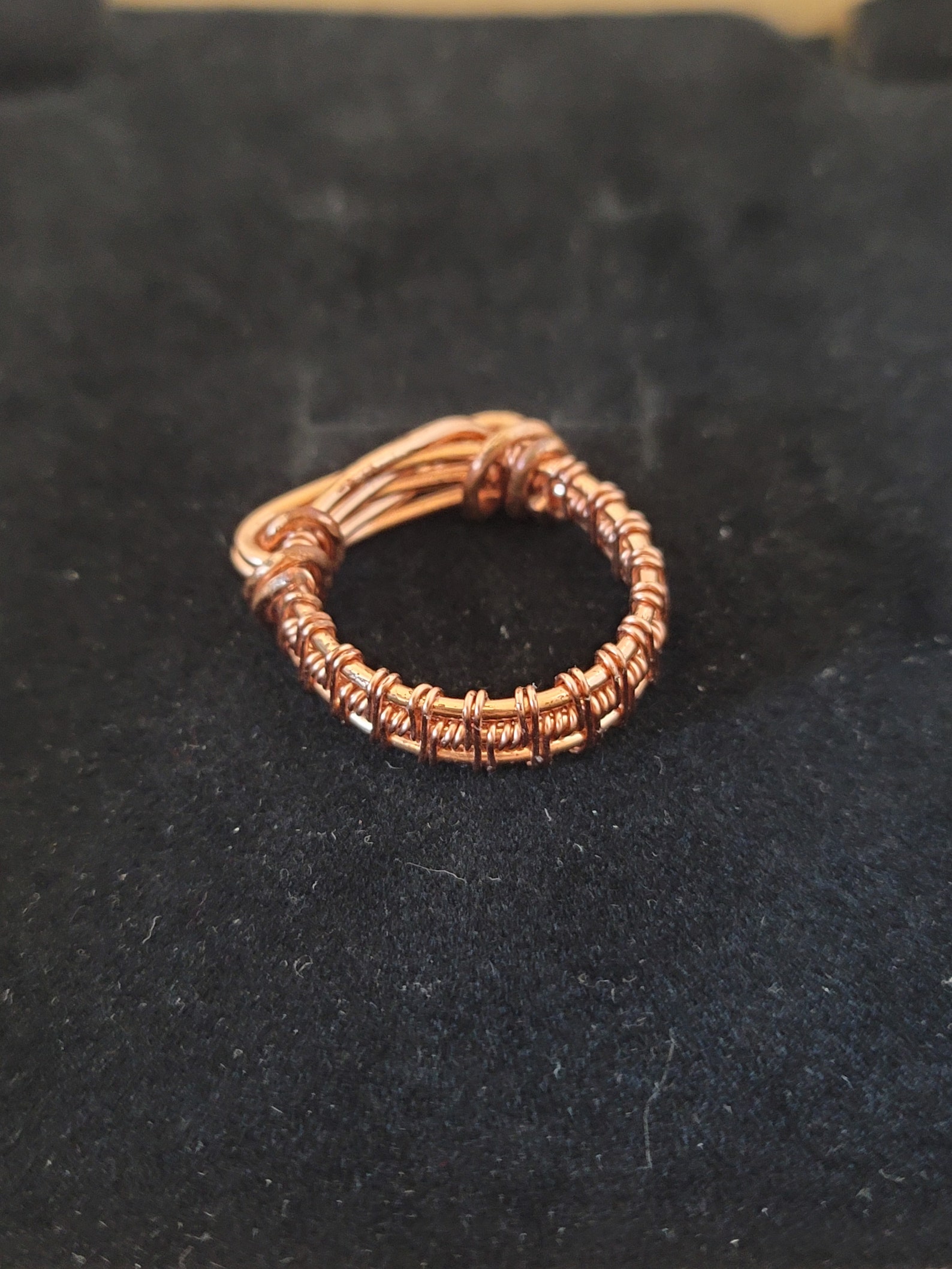Unisex Large Copper Ring, Coated Wire, Sturdy, Intricate Size 10 1/2 - Etsy