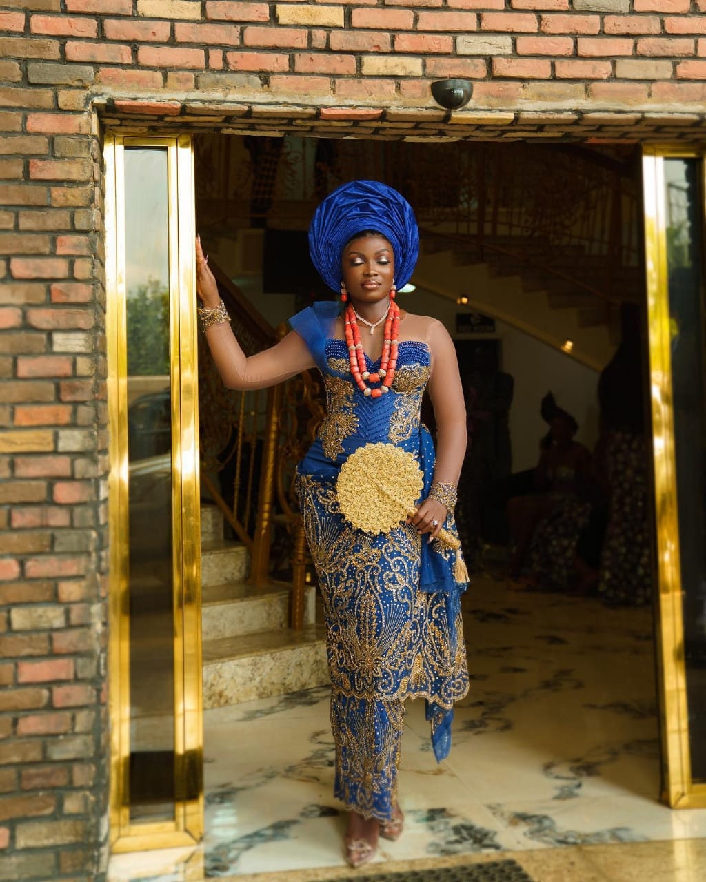 Elegant 3D Blue George Dress. Womens Clothing. African Women Clothing ...