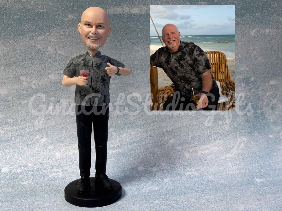 Dad Bobblehead Custom, Father Figure Personalized, 60’s Birthday Cake ...