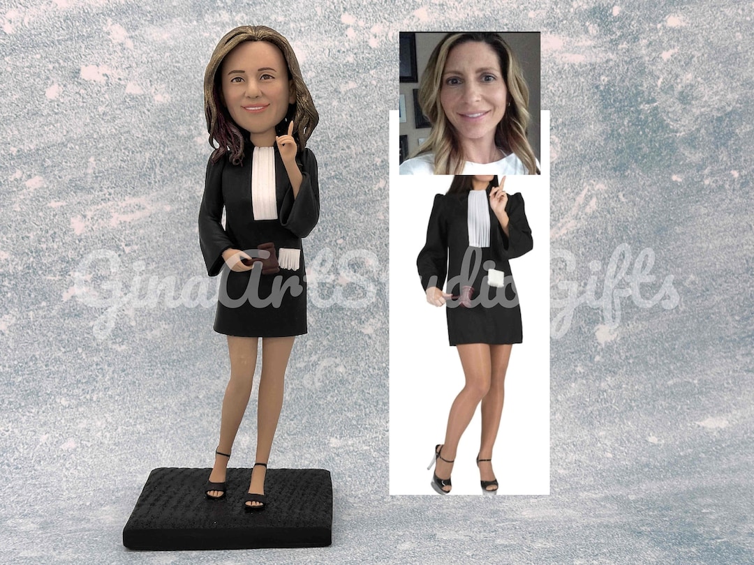 Judge Bobblehead Custom, Lawyer Figurine Personalized, Gift for Law ...