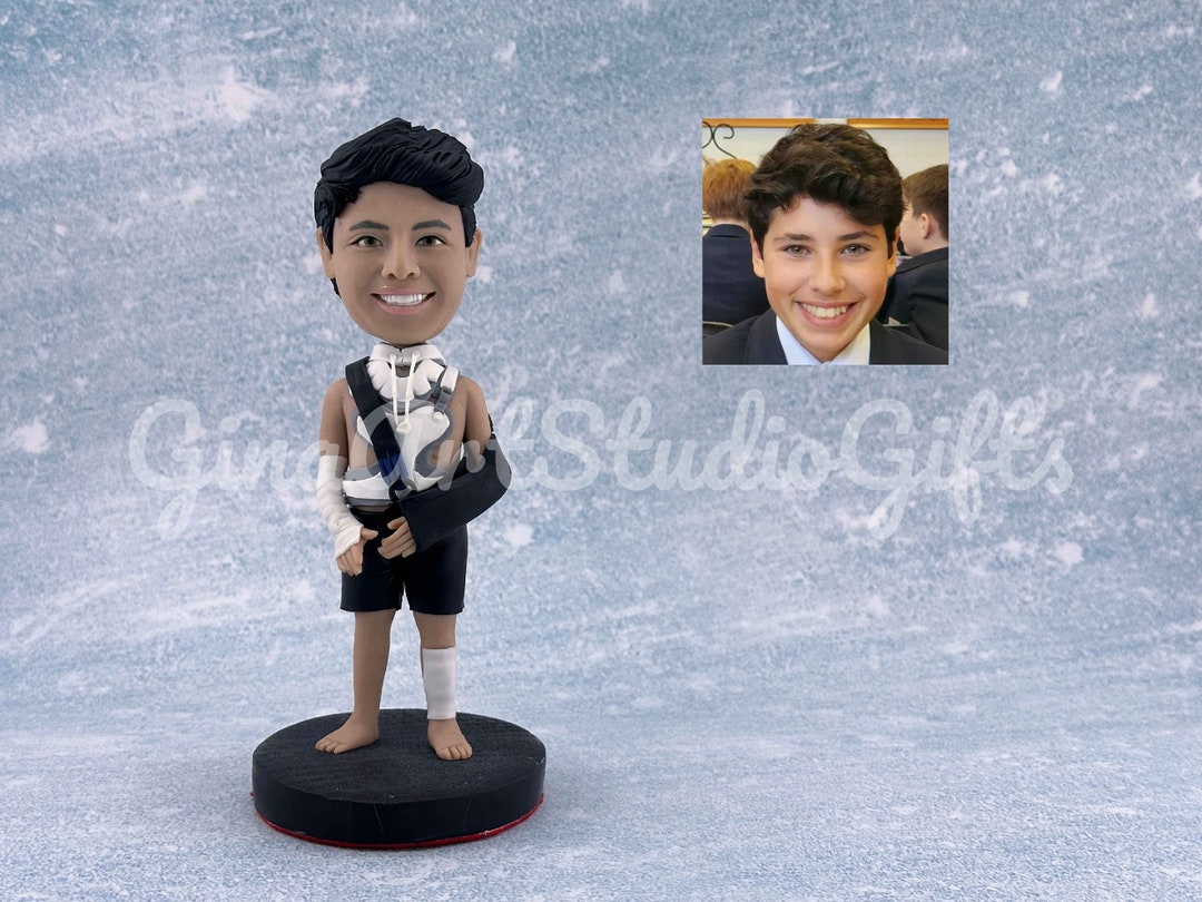 Gag Gift Custom, Boy Bobblehead Custom, Wounded Boy Sculpture, Kids ...