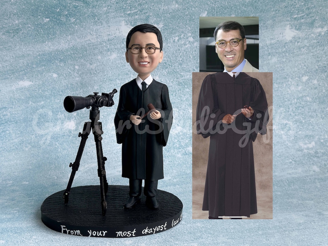 Judge Bobblehead Custom, Gifts for Judges and Lawyers, Judge Retirement ...