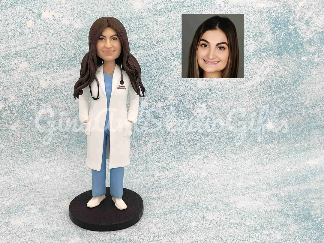 Woman Doctor Bobblehead Custom, Female Dentist Figurine Personalized ...