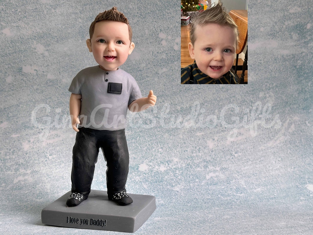 Custom Bobblehead for Kid, Personalized Birthday Cake Topper for Boy ...