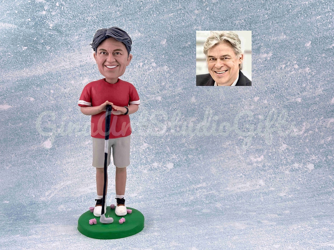 Custom Golfer Bobblehead, Golf Figure for Golf Lover, Golf Statue, Gold ...