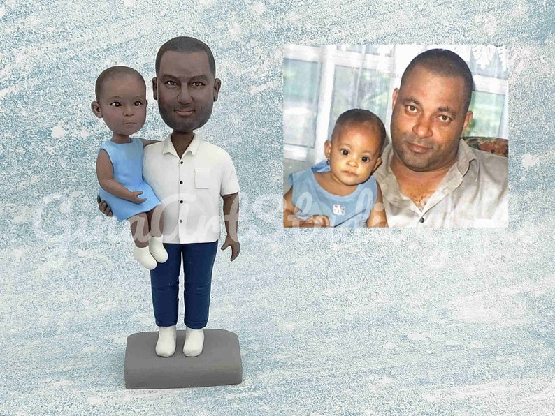 Custom Bobblehead for Dad and Daughter, Personalized Figurines for ...