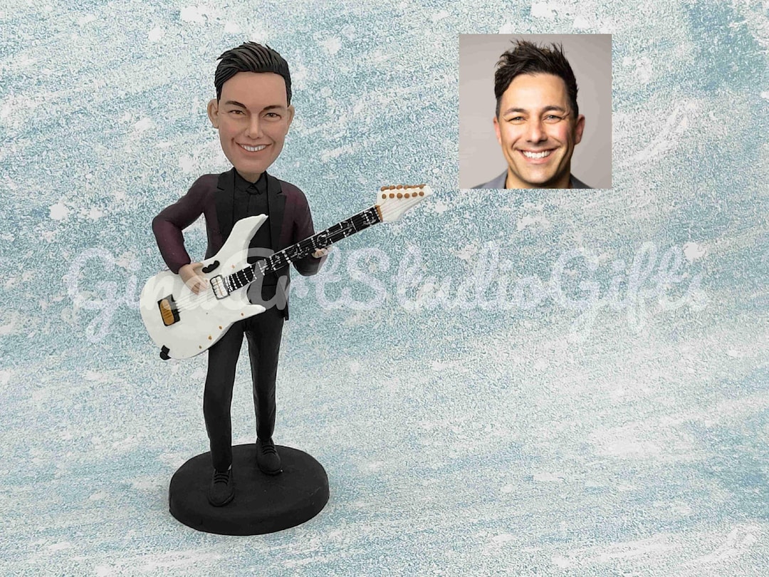 Guitarist Bobblehead Custom, Personalized Bass Gift for Husband ...