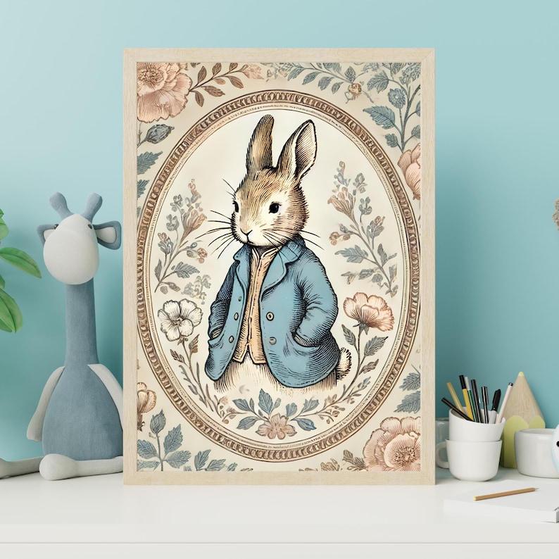 Vintage Peter Rabbit Woodland Nursery Decorations Printable Baby Kid ...