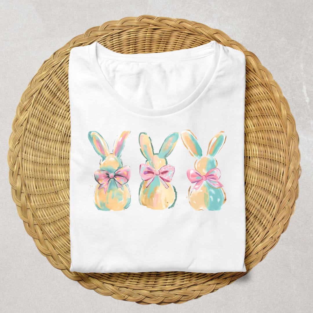 Brushstroke Bunny Easter Png, Bunny Coquette Bow Png, Pink Bunny Png ...