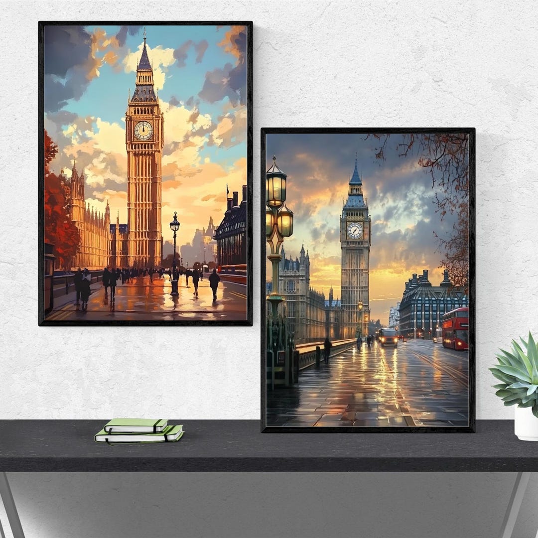 Big Ben London Travel Print: British Cityscape Wall Art (digital ...
