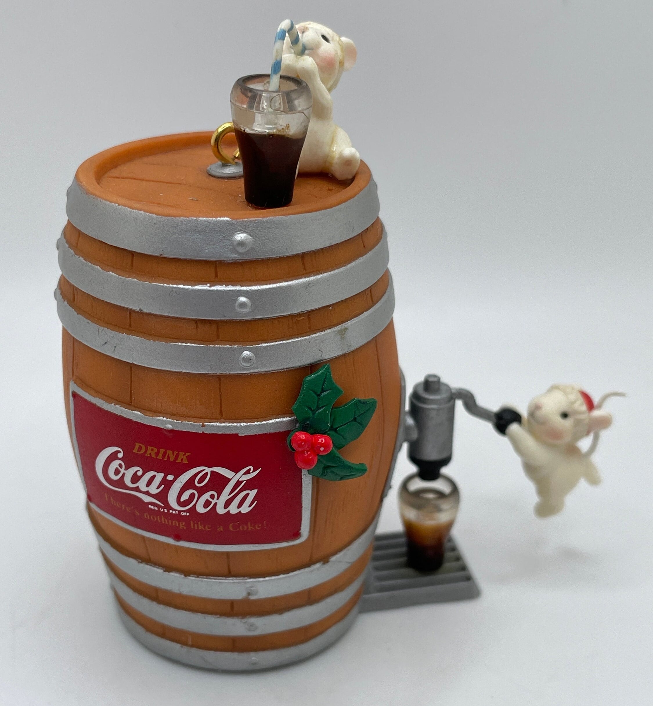Coca-cola the Cold, Crisp Taste of Coke Barrel Christmas Ornament With ...