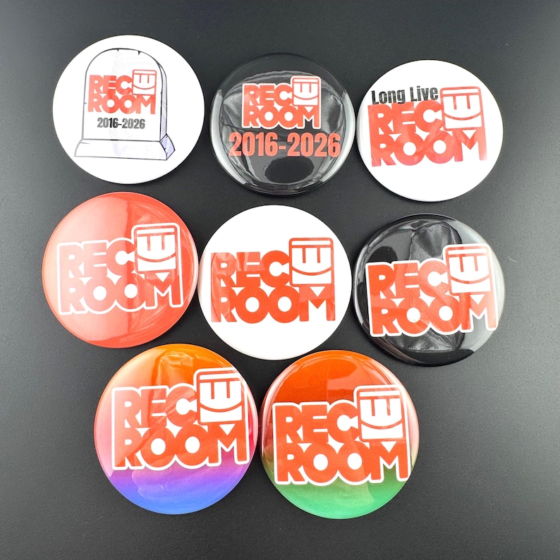 Rec Room Pinback Buttons 2.25" Round Rec Room Pin Gifts Merch Gamer Rec ...